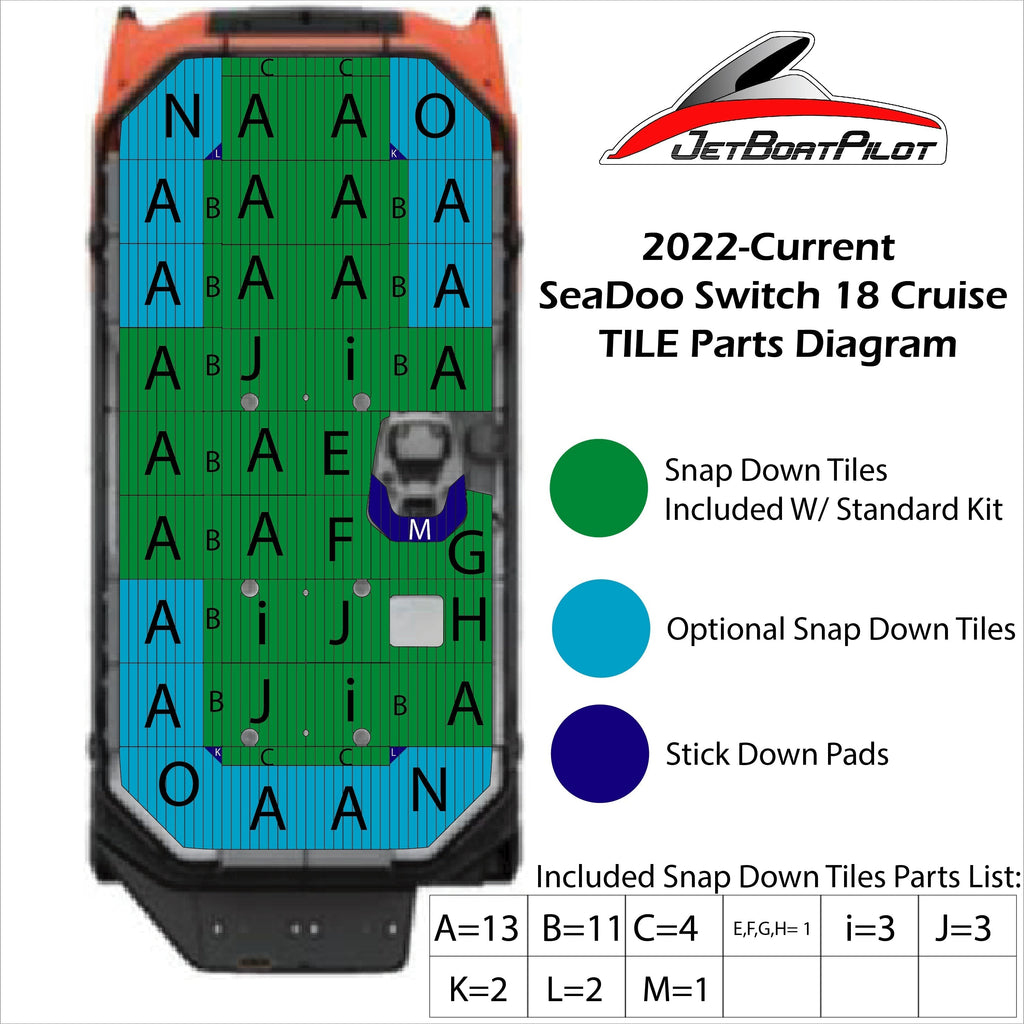 A La Carte Marine Mat Tiles For SeaDoo Switch | Part E-H – JetBoatPilot