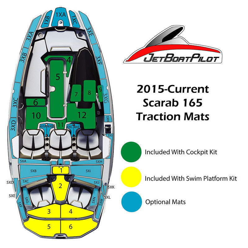 Marine Mat Gunnel Mats For Scarab 165 (2015-Current MY) – JetBoatPilot