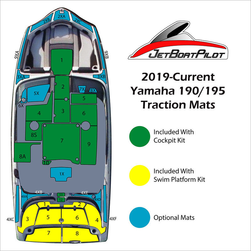 Marine Mat Engine Bay Mats for 19 Foot Yamaha Sport Boats (2019-Curren ...