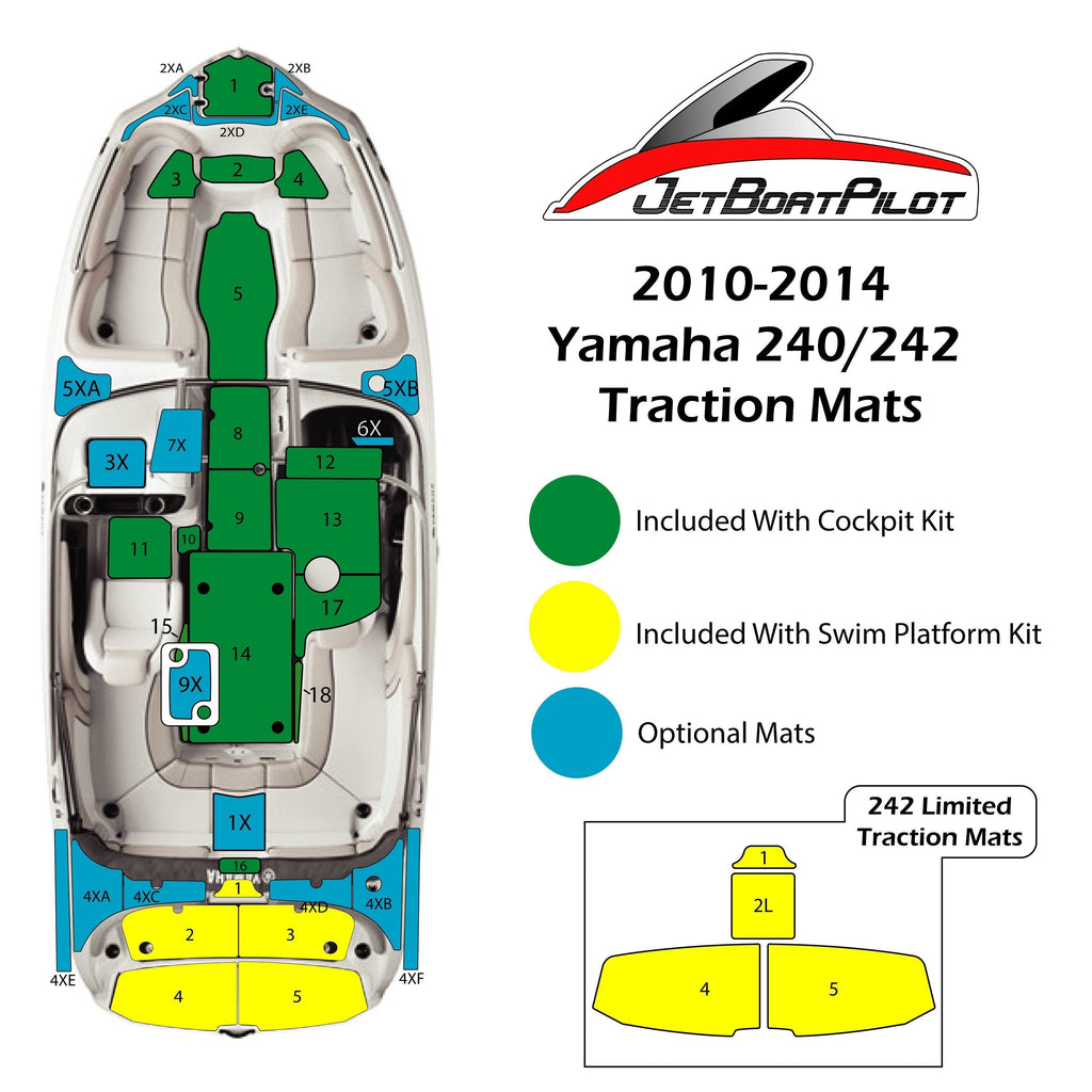 Marine Mat Bow Boarding Steps For Yamaha 24 Foot Boats (10-14 MY ...